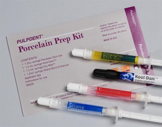 Pulpdent Porcelain Prep Kit (Silane-Etch-Kool Dam,Dry Rite) #PPK Porce ...